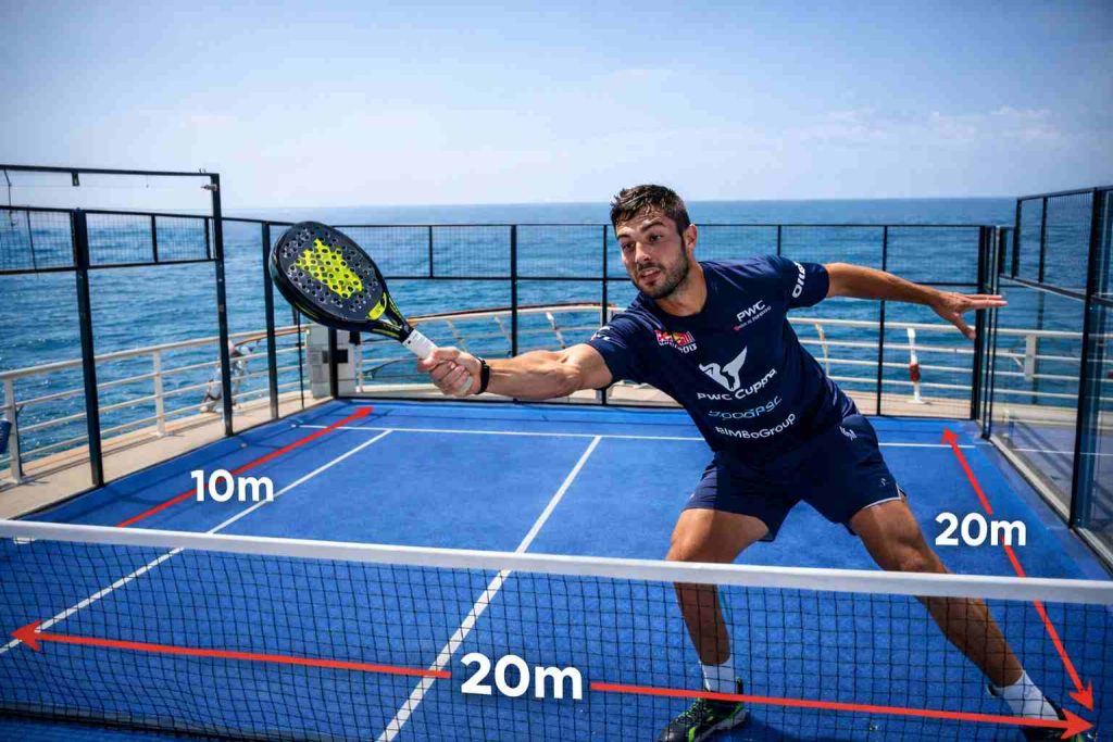 Padel Tennis Court Dimensions In Feet & Meters | Full Layout