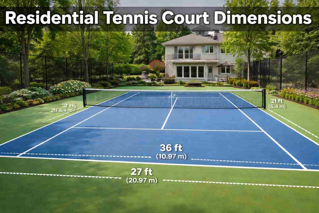 Residential Tennis Court Dimensions: Home Size Guide